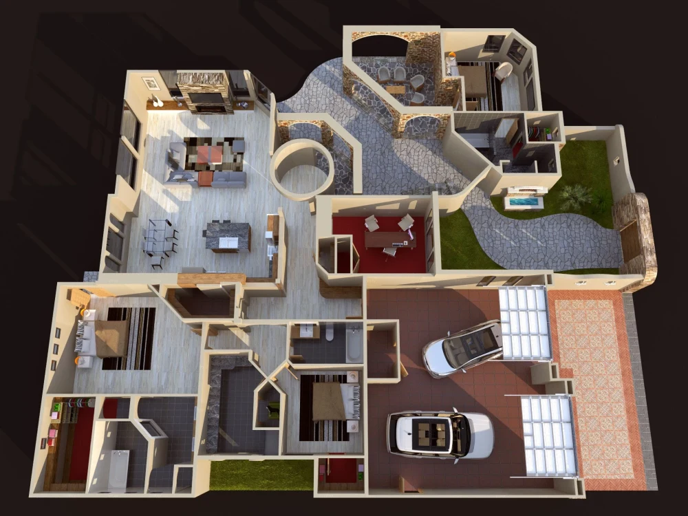 2d and 3d floor plan, rendering, computer model with floorplanner | Upwork