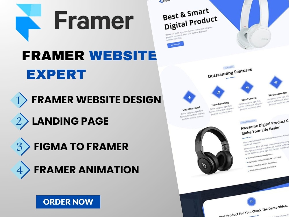 A stunning Framer website design, Framer animation, Figma to Framer, CMS | Upwork