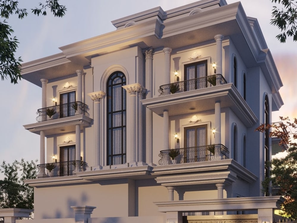 "Classic Elegance: A Distinctive Design for Villa Facade" | Upwork