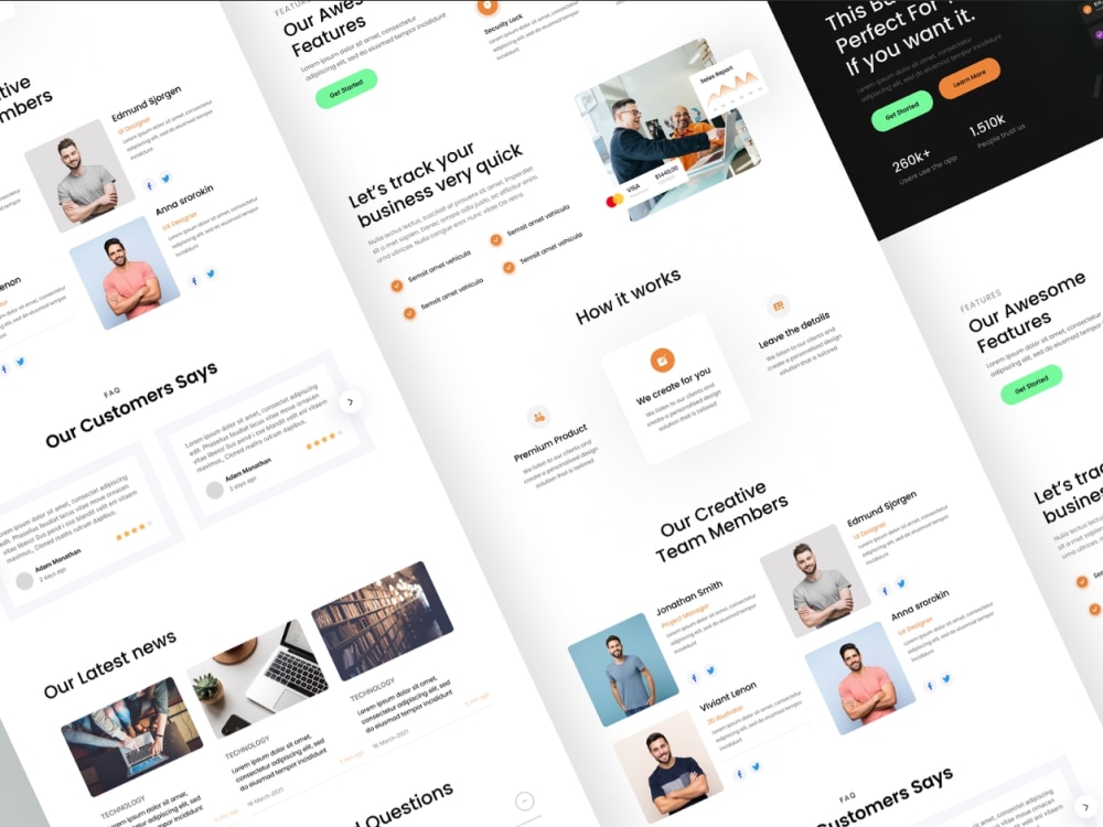 Design business website with tailwind CSS React next JS typescript | Upwork