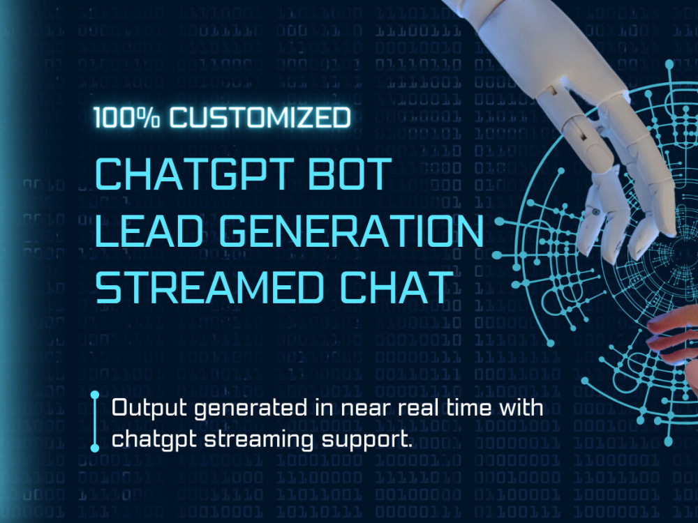 A customized lead generation chatbot based on chatgpt with chat streaming | Upwork