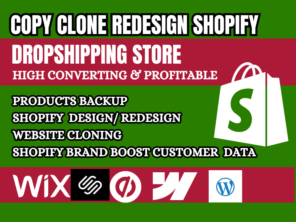 Design copy clone Shopify store. redesign duplicate shopify website ...