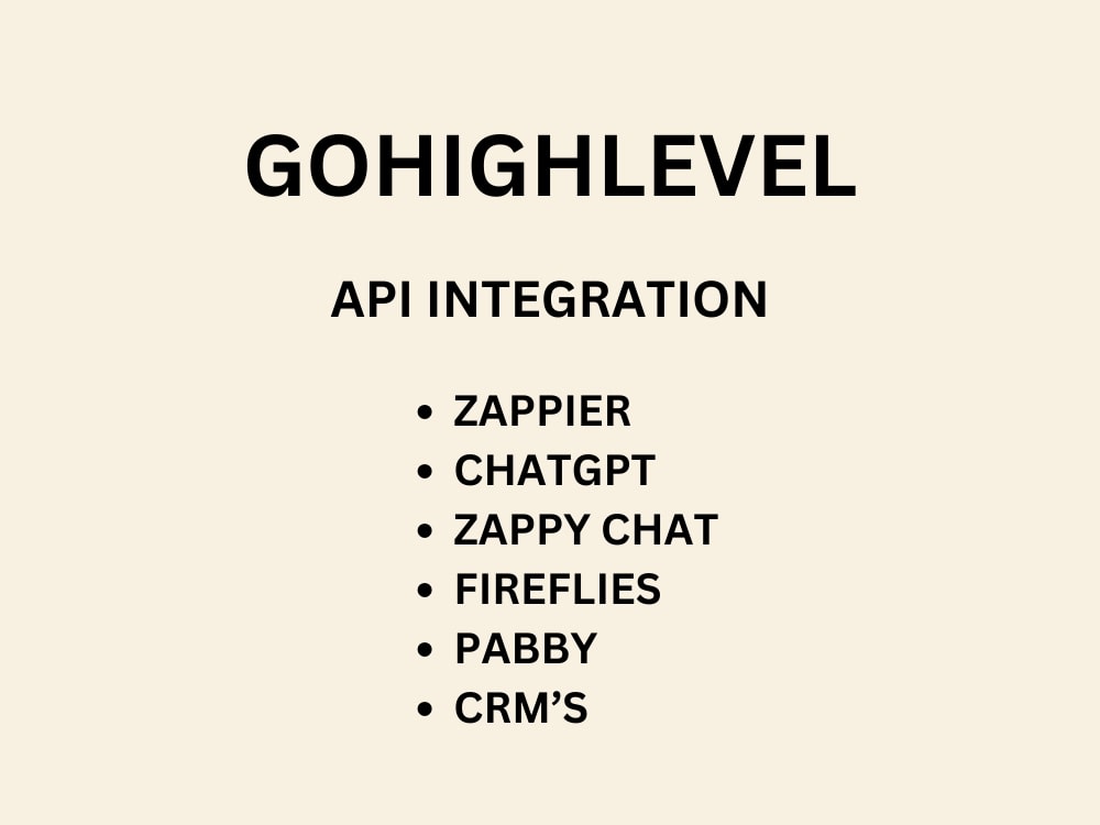 CRM API Integration with Zapier, CHATGPT, GHL openai., Gohighlevel CRM | Upwork