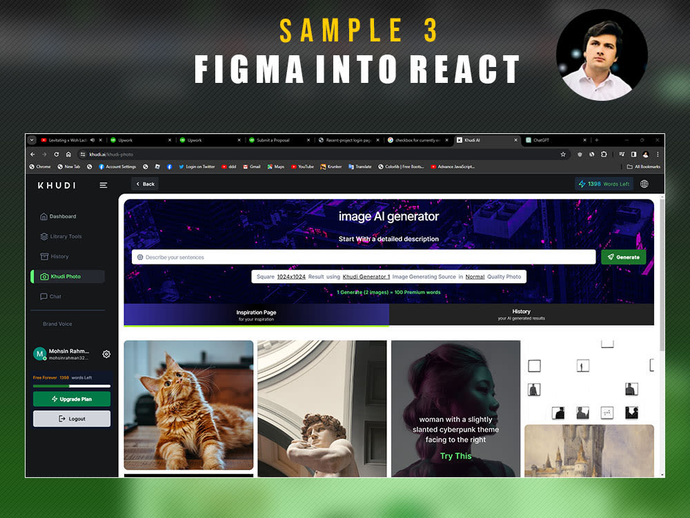 Figma into a React Web App Along with Api's Integration | Upwork