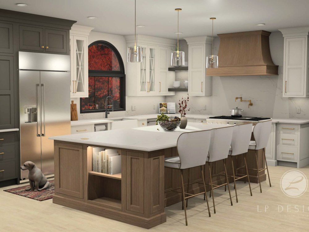 Customized Kitchen Design With 2D Floor Plan, 2D Elevations, and 3D ...