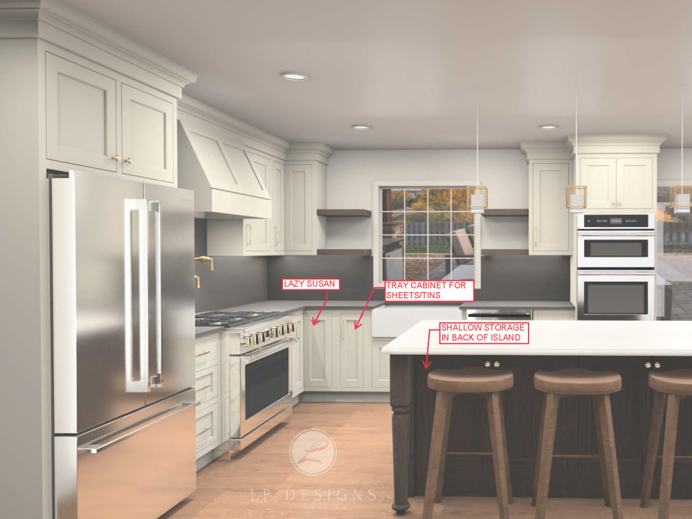 Customized Kitchen Design With 2D Floor Plan, 2D Elevations, and 3D ...