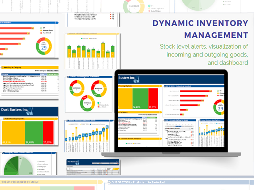 A Dynamic Inventory Control in Excel | Stock Levels Data | Upwork