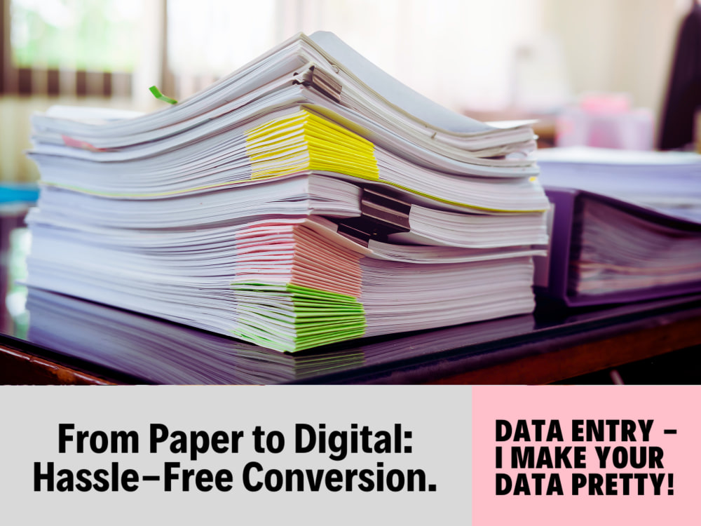 Paper to Digital Document in Excel Format | Upwork
