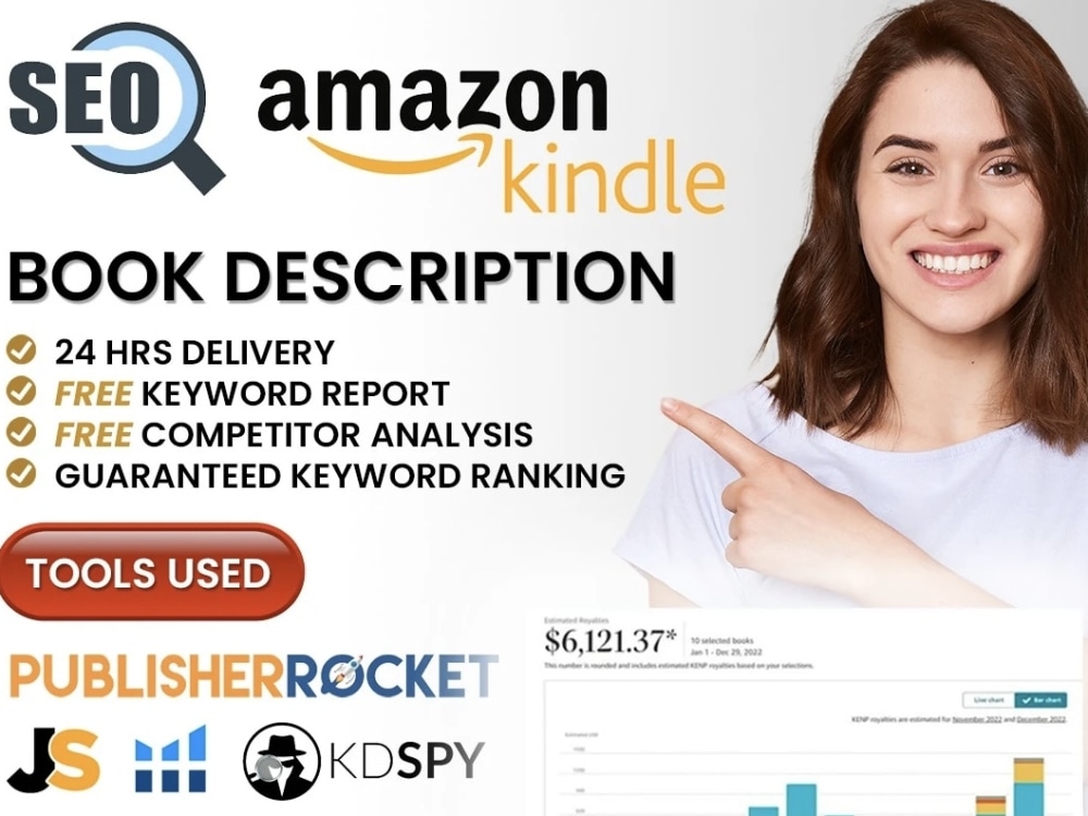 Best seller amazon kindle book description and KDP book blurbs | Upwork