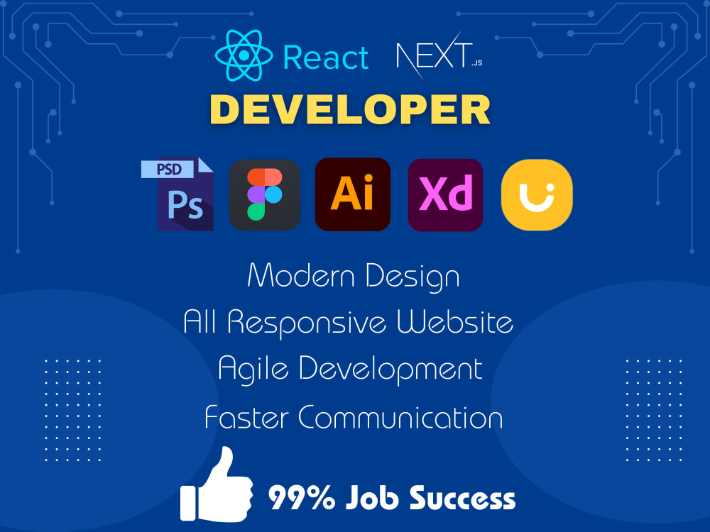 PSD, XD, Figma to HTML/React/Next.js Frontend Dev Expert | Upwork