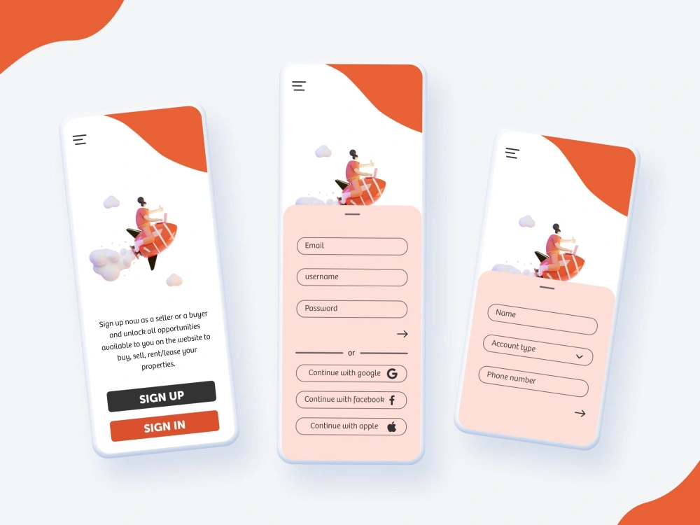 A minimalistic moder ui/ux design for both app and websites | Upwork