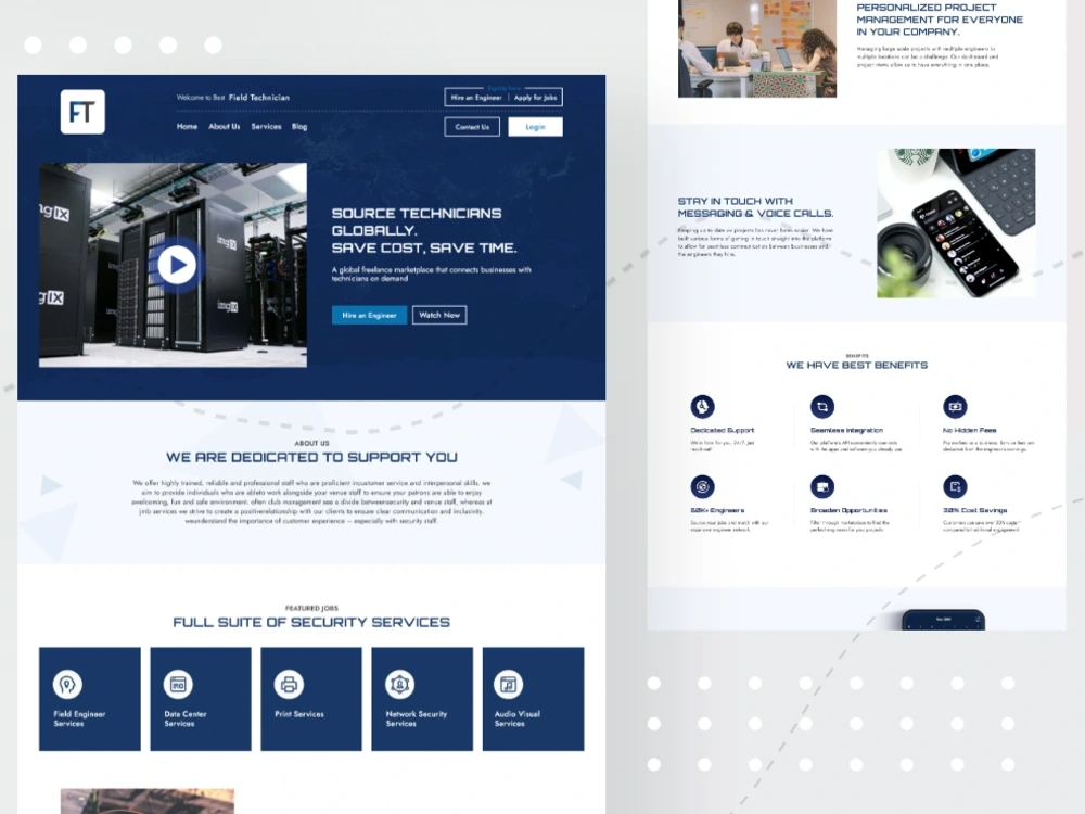 A professional Website UI Design and Company Branding | Upwork