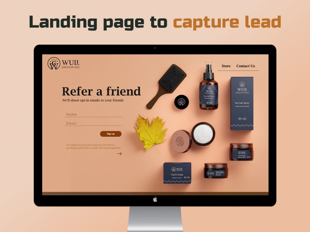 Two website mock-ups for professional landing page / web page / sales ...