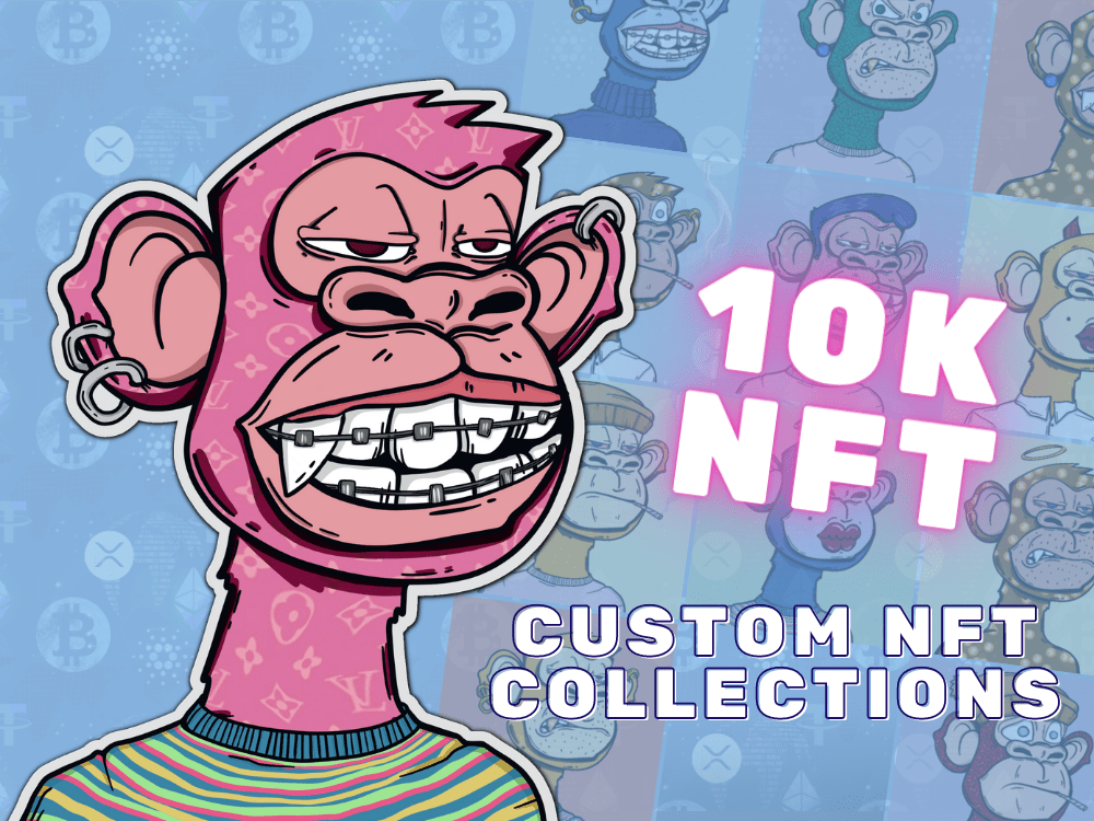 A unique NFT art collection with 100, 1k, 10k NFTs for OpenSea | Upwork