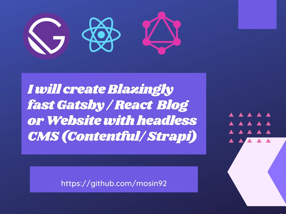 Blazingly fast gatsby/reactjs website/blog with contentful/strapi | Upwork
