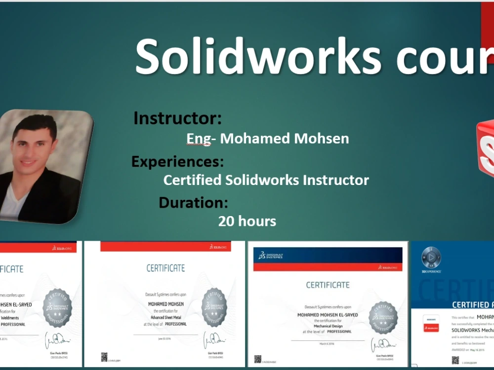 Professional Solidworks course basic and advanced | Upwork