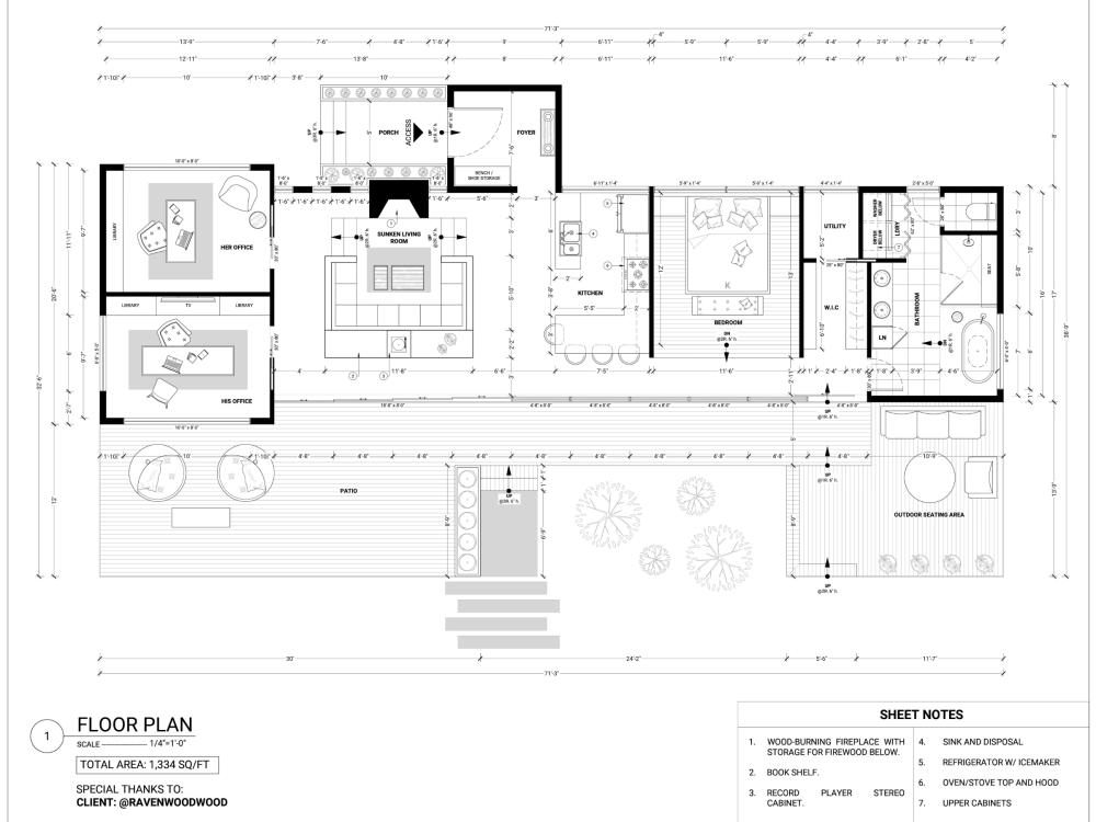 2D Architectural and Interior Design Construction Documentation ...