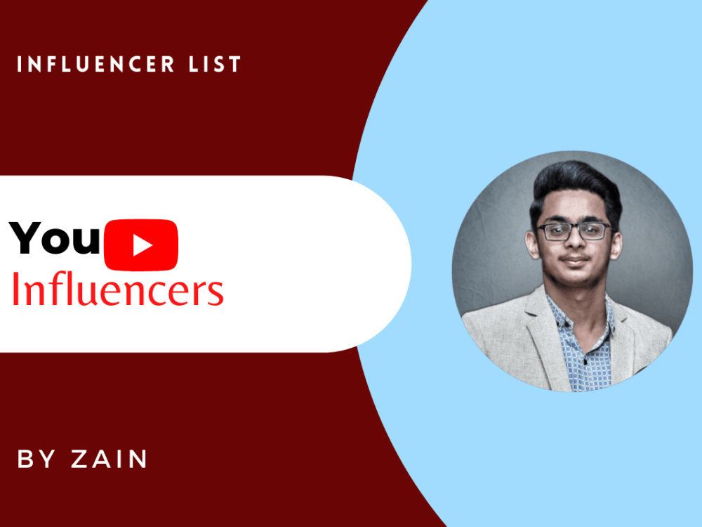 A youtube influencer list that will help you to grow your buisiness ...