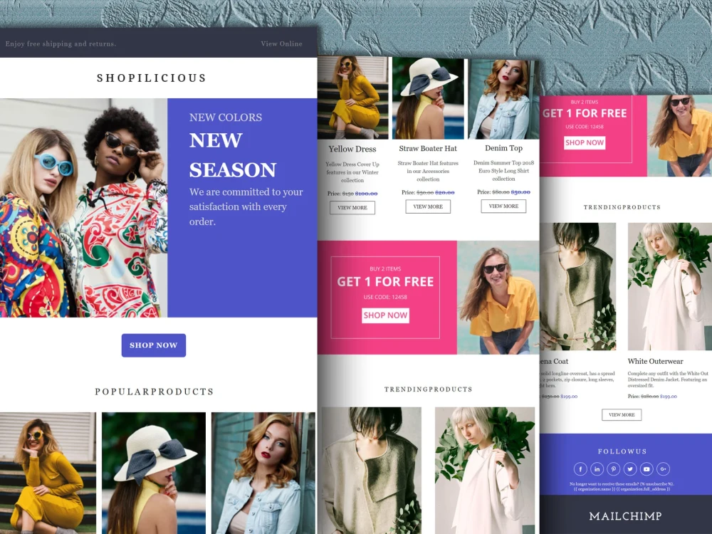 Responsive HTML email template, HTML newsletter, custom email template ...