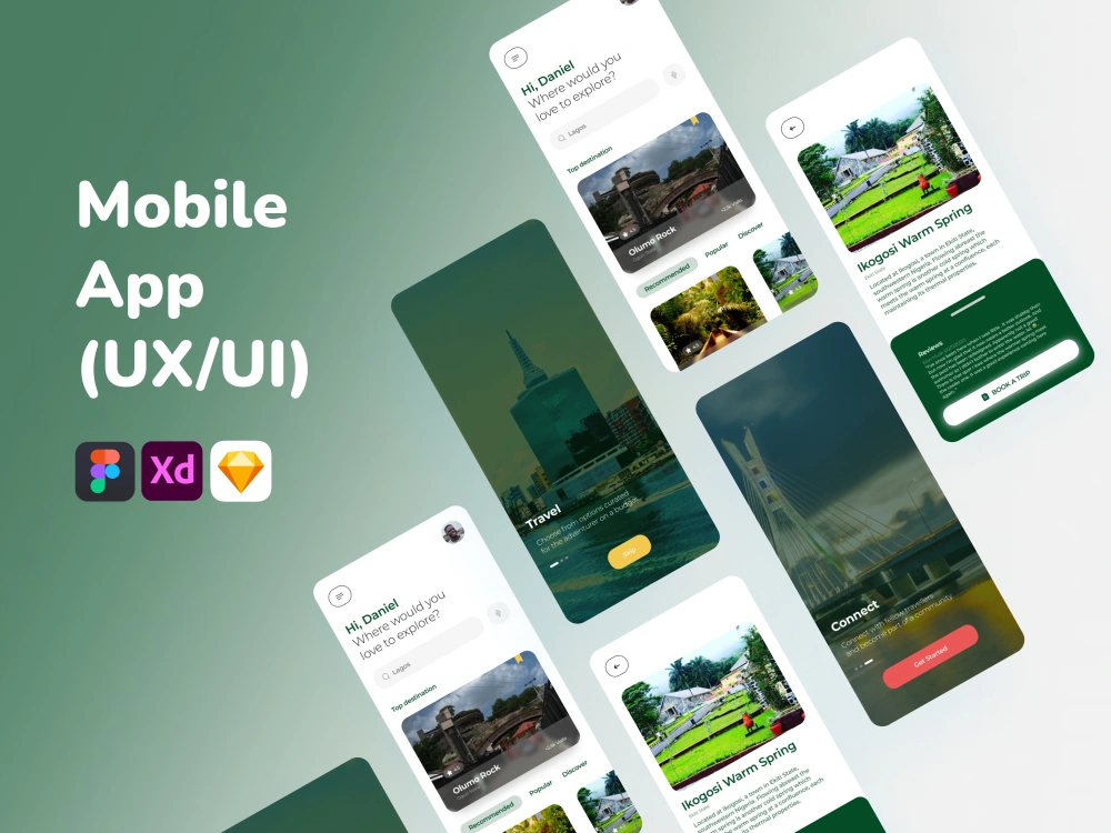 A modern and clean mobile app UX UI design | Figma | Framer | Upwork
