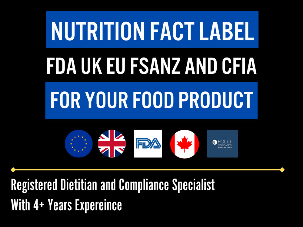 FDA and EU Compliant Nutrition Facts Labels for your Food Products | Upwork