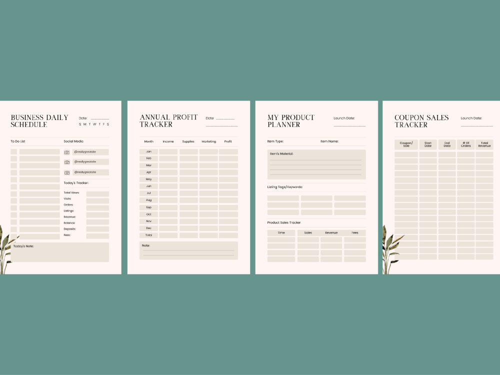 Professionally designed printable planner, journal cover and interior ...