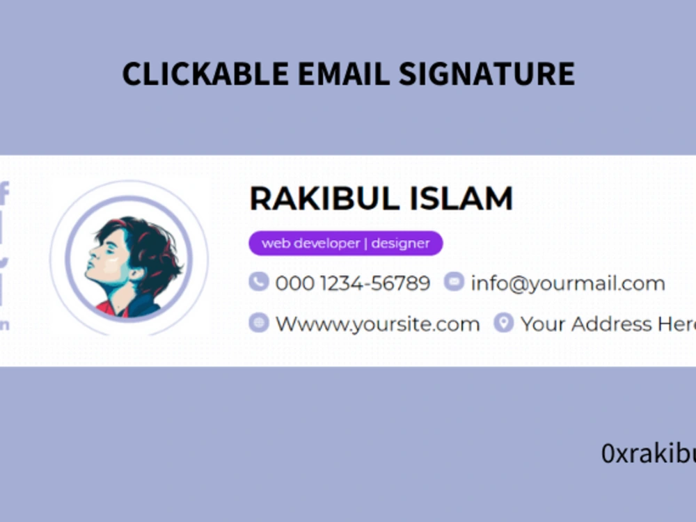 Clickable HTML Email Signature | Upwork