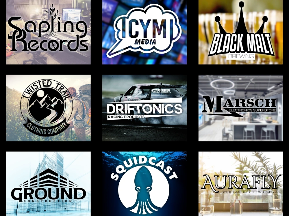 A text based Logo in 3 color combinations | Upwork