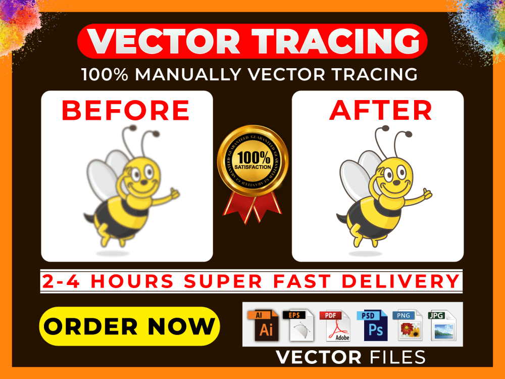 Raster to vector tracing conversion within 2-4 Hour | Upwork