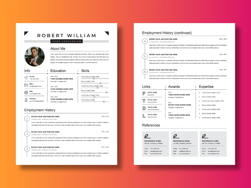 A Eye-Catching Resume (CV) | Upwork