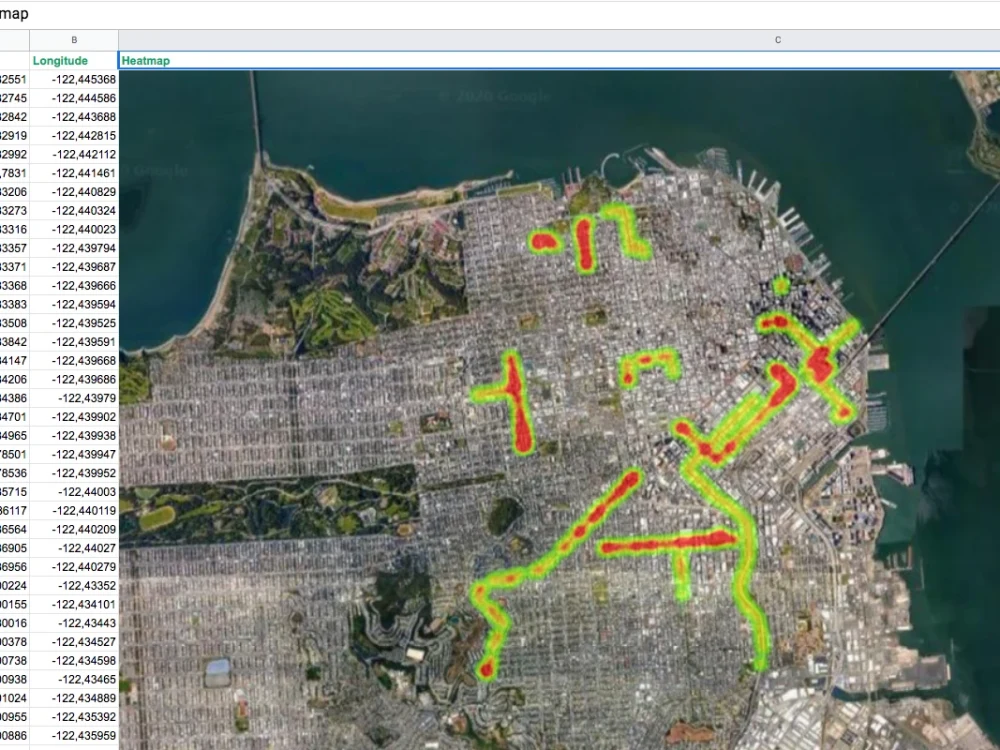 Mapping capabilities and geocoding in Google Sheets | Upwork