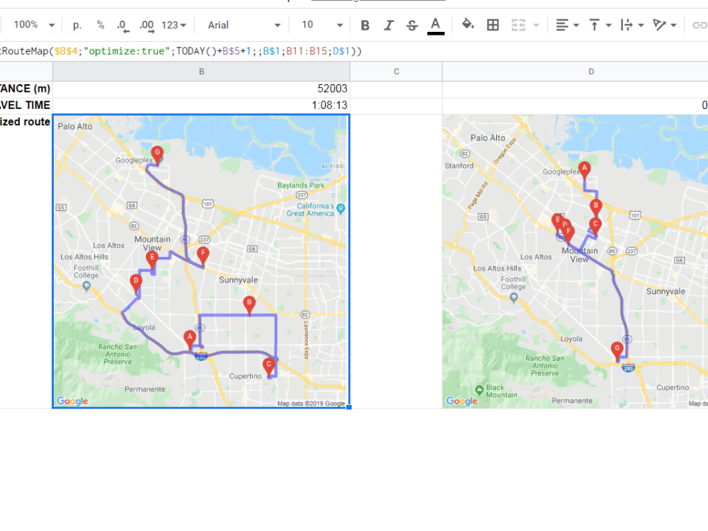 Mapping capabilities and geocoding in Google Sheets | Upwork