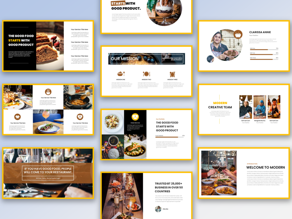 An Impactful and Creative Restaurant and Food Presentation | Upwork