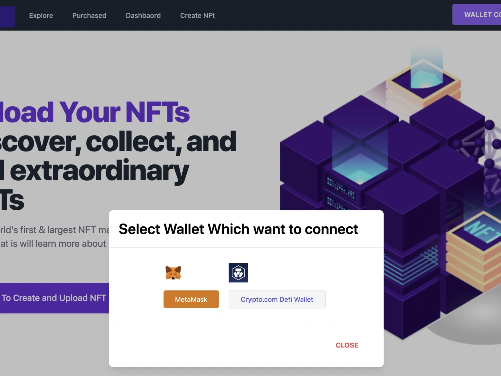 NFT marketplace with solidity and Nextjs | Upwork