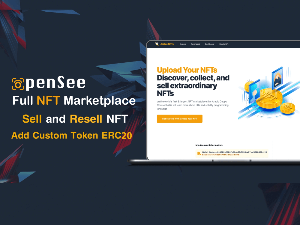 NFT marketplace with solidity and Nextjs | Upwork