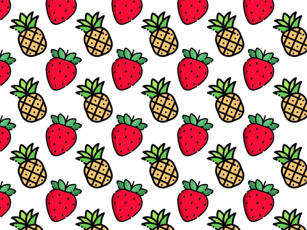 Similar pattern design using any graphics or using fruits/vegetables ...