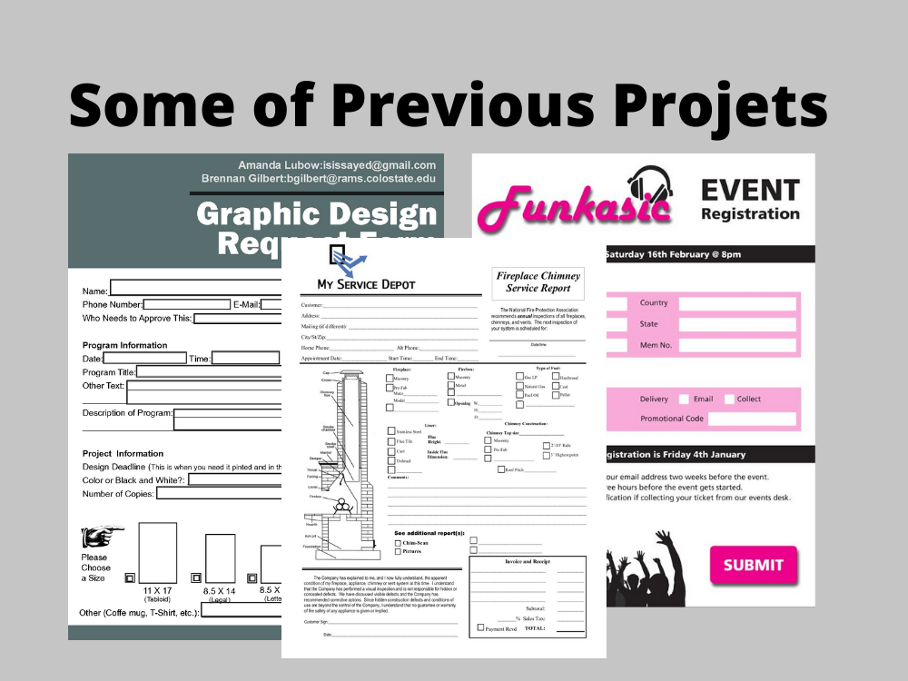 A Fillable PDF Form or Editable PDF Form created from MS Word or PDF ...