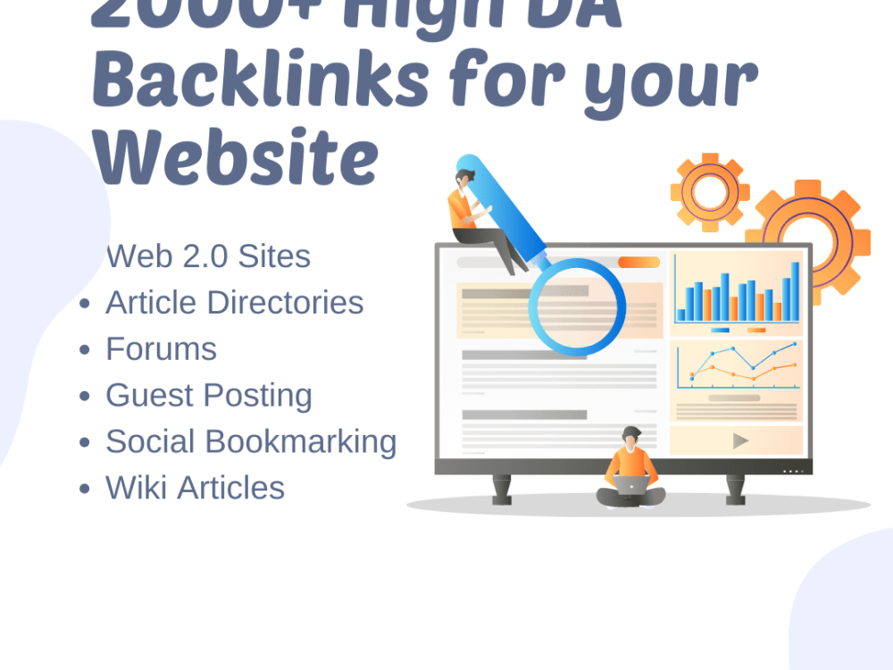 2000+ High DA Backlinks to your Website | Upwork