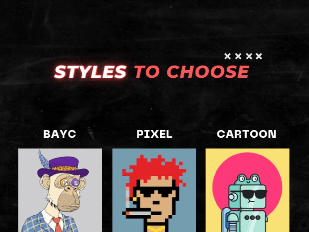 A unique NFT art collection with 1, 1k, 10k NFTs for Opensea - PFP Projects | Upwork