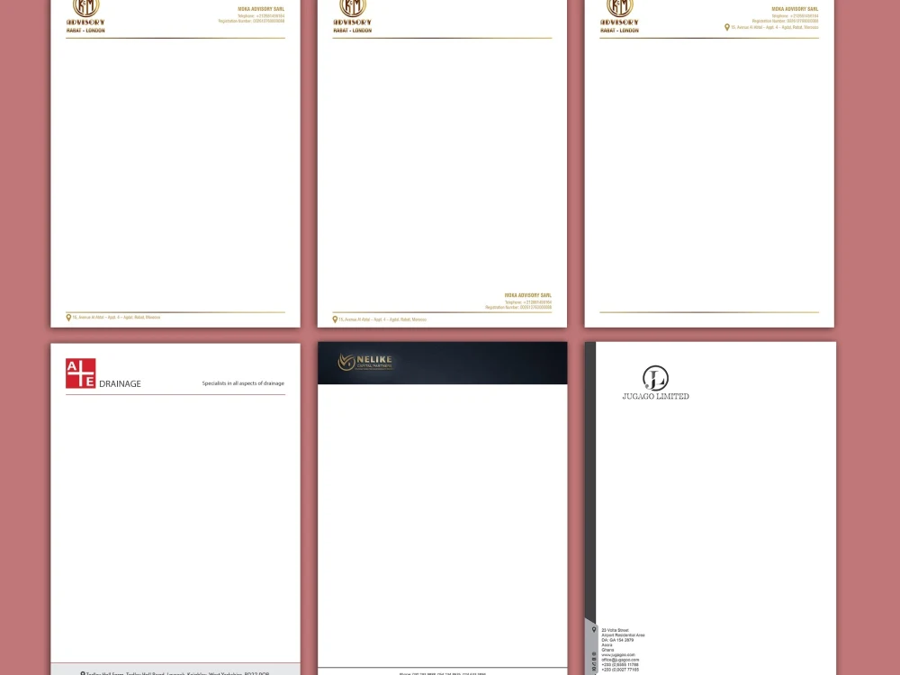 A unique letterhead template design | Upwork