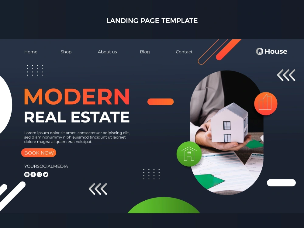 A fantastic landing page for your website made with html css and ...