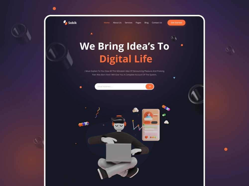 Professional UI landing page and web template design | Upwork