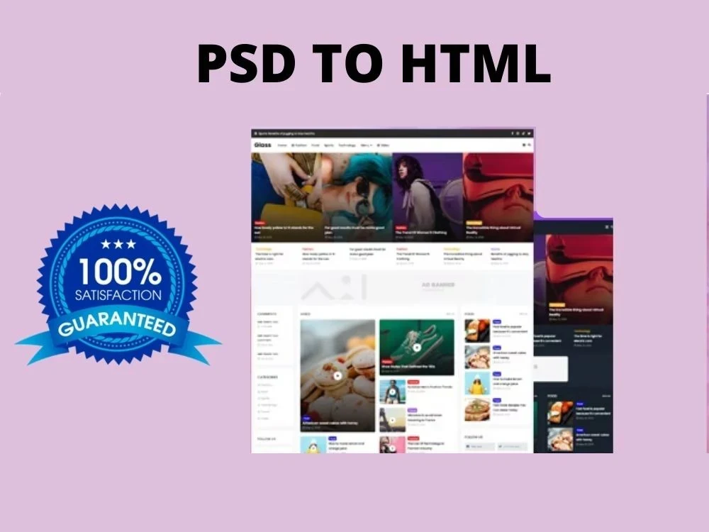 Psd to html responsive website figma to html css bootstrap xd to html ...