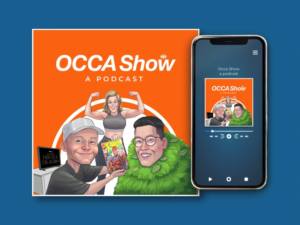 Desinged podcast cover art in comical cartoon drawing | Upwork