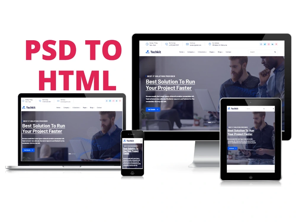 A Responsive Website Using HTML CSS JavaScript jQuery Bootstrap5 and ...