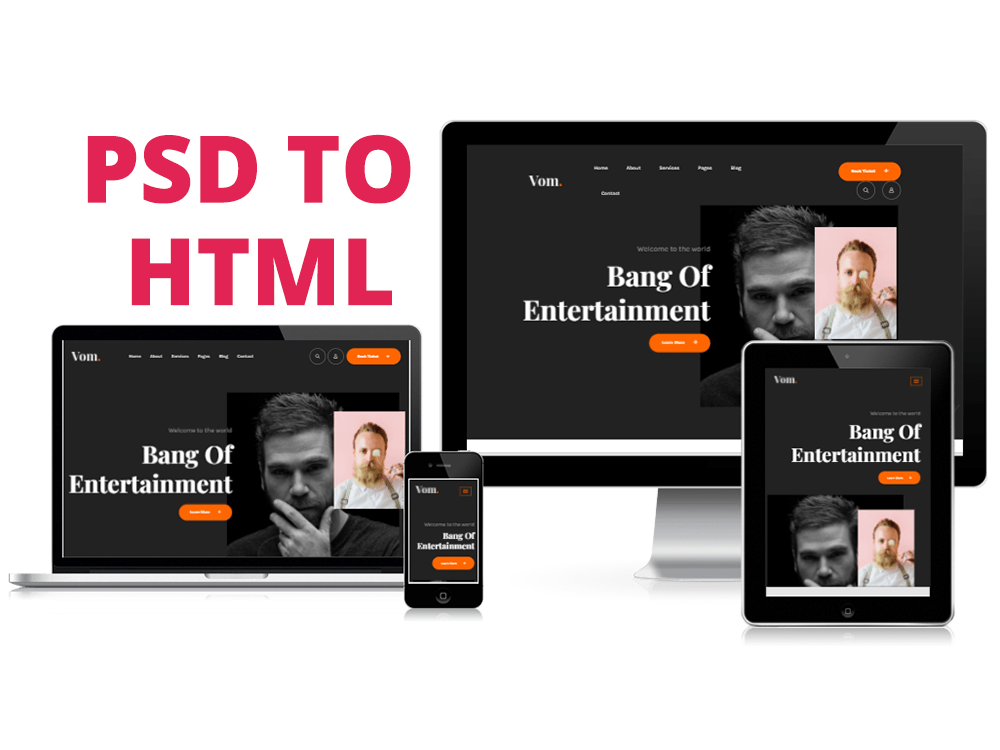 A Responsive Website Using HTML CSS JavaScript jQuery Bootstrap5 and ...