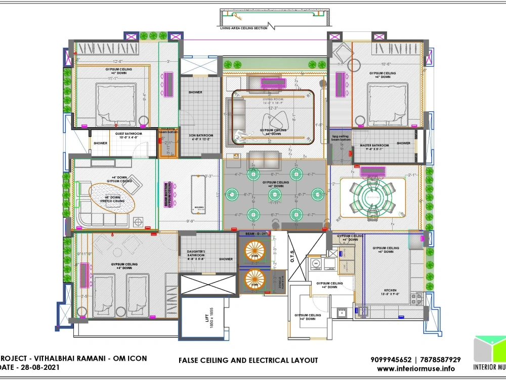Eye catching interior design (Concepts, Plans, Elevations, Sections ...