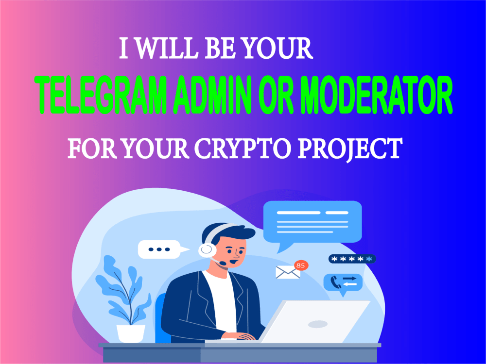 An amazing telegram group admin or moderator for the crypto project ...