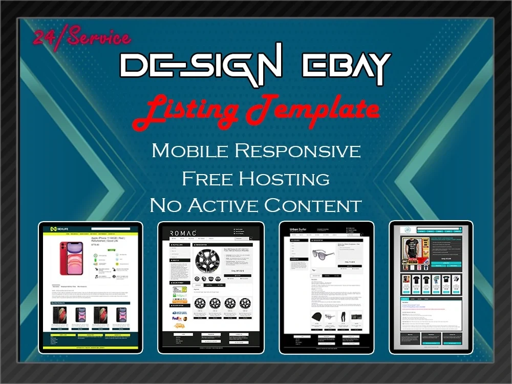 Custom ebay template responsive ebay listing template | Upwork