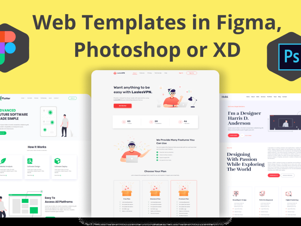 A web template designed in Figma | Upwork